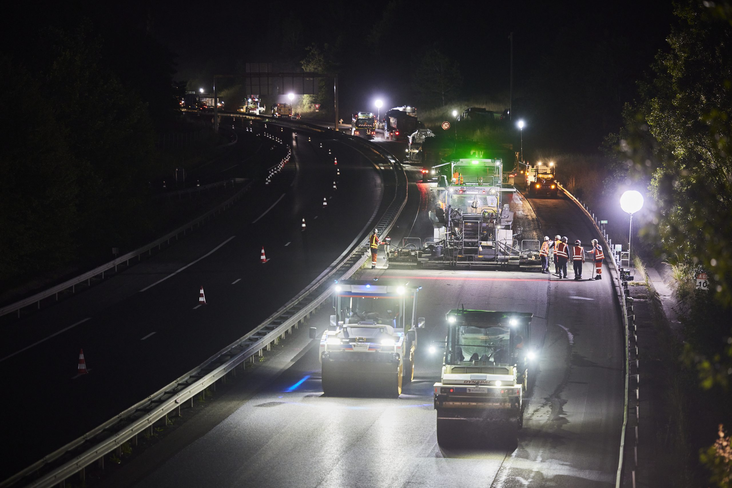 A68 - Les travaux de rénovation des chaussées entre Toulouse et Gémil ...