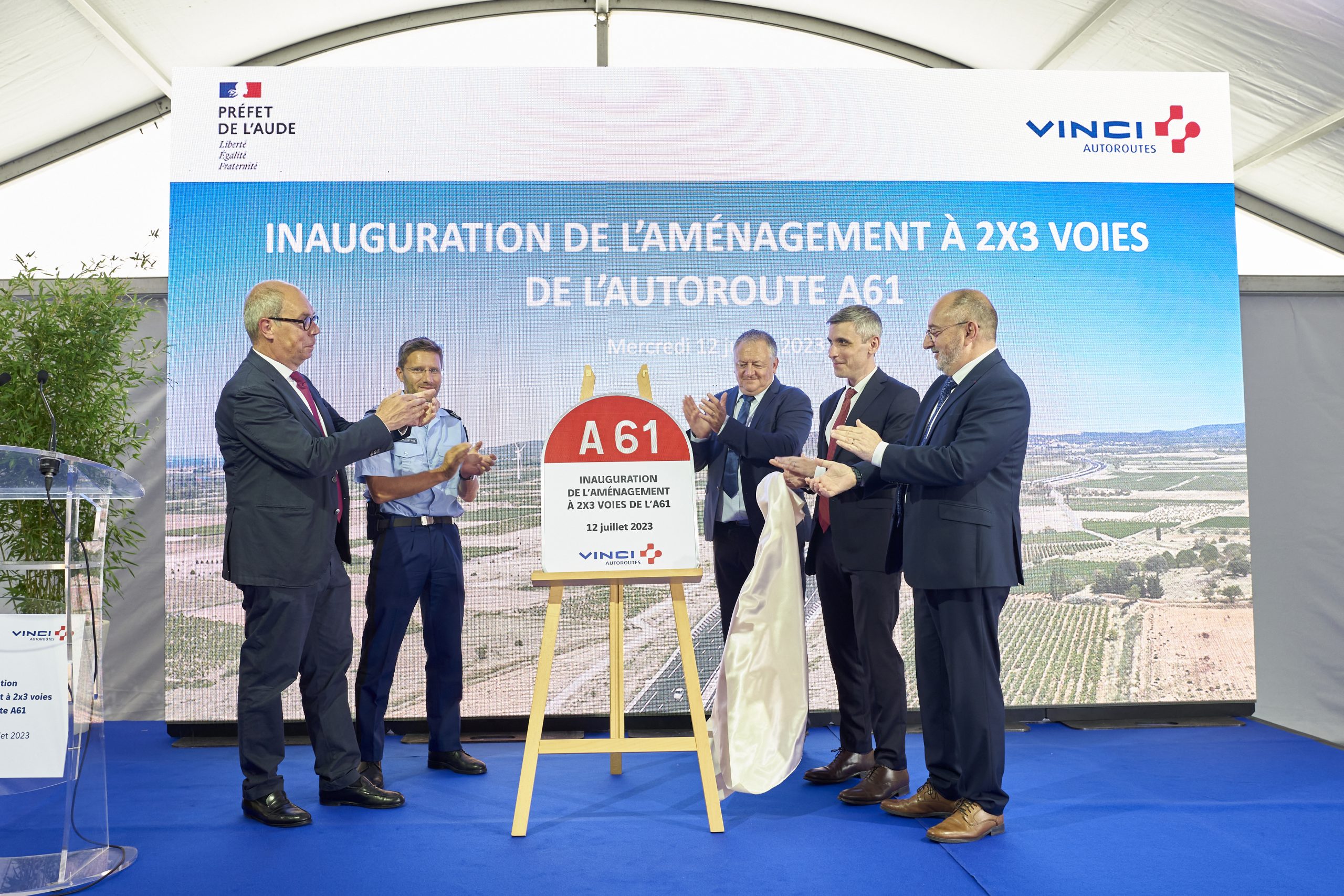 Inauguration de l'aménagement à 2X3 voies de l'A61 entre Toulouse et ...