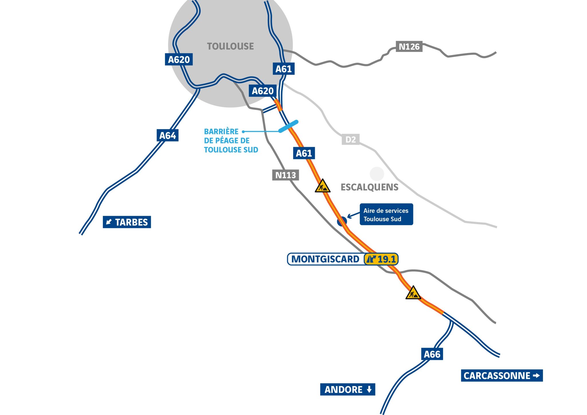 (2025) A61 – Entretien des chaussées entre la barrière de Toulouse-sud et la bifurcation A61/A66 ...